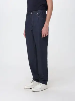 Brunello Cucinelli Five-pocket Straight-leg Trousers Crafted In Wool Felt - Navy