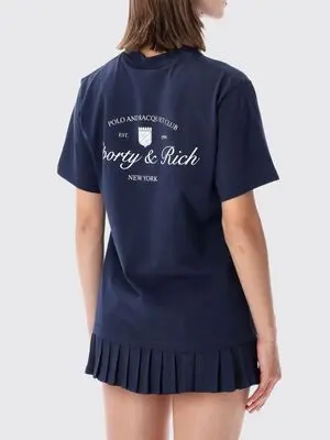 SPORTY & RICH Cotton T-shirt With Graphic Detail