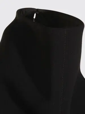 Khaite Off-the-shoulder Halterneck Crêpe Turtleneck Top - Black