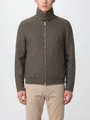 Brunello Cucinelli High Neck Wool Bomber Jacket - Mud