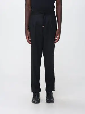 Brunello Cucinelli Straight-leg Wool Trousers With Drawstring Waist - Black