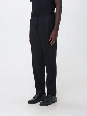 Brunello Cucinelli Straight-leg Wool Trousers With Drawstring Waist - Black