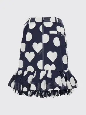 Jacquemus High-waisted Polka Dot And Heart Midi Skirt With Ruffle Hem