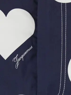 Jacquemus High-waisted Polka Dot And Heart Midi Skirt With Ruffle Hem