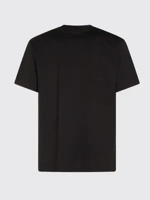 Y3 Cotton Crewneck T-shirt With Contrast Logo Print On The Back