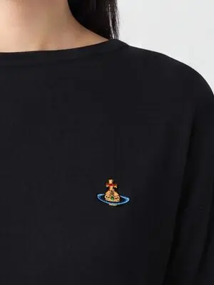 VIVIENNE WESTWOOD Slim Fit Stretch-viscose T-shirt With Embroidered Orb Logo