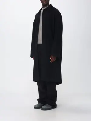 Rick Owens Single-breasted Merino Wool Long Coat