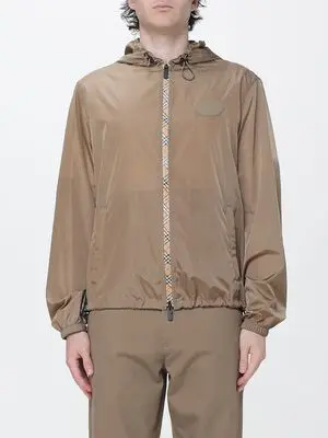 Burberry Vintage Check Nylon Hooded Windbreaker Jacket - Brown