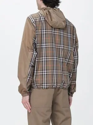 Burberry Vintage Check Nylon Hooded Windbreaker Jacket