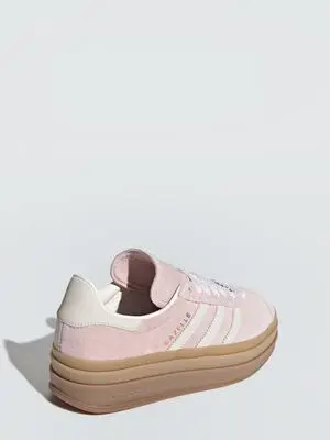 ADIDAS ORIGINALS Gazelle Bold Leather And Suede Platform Sneakers