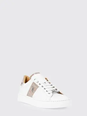 BILLIONAIRE Croc-effect Leather Low-top Trainers With Metallic Logo