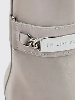 Philipp Plein Suede Ankle Boots With Side Zip