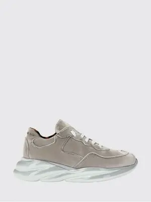 Philipp Plein Velvet Lace-up Sneakers With Chunky Sole - Silver