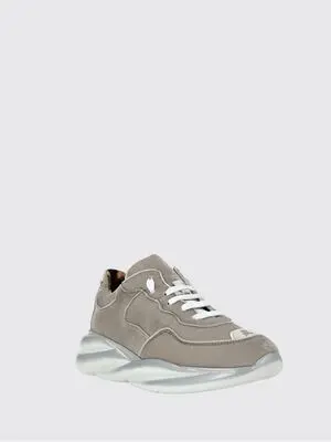 Philipp Plein Velvet Lace-up Sneakers With Chunky Sole - Silver
