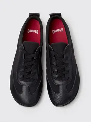 Camper Right Nina Trainers In Calfskin And Recycled Pet With Embroidered Logo
