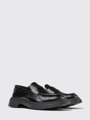 Camper Walden Loafers In Smooth Calfskin With Graphic Print And Chunky Sole