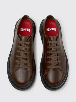 Camper Brutus+ Smooth Leather Trainers With Serrated Rubber Sole