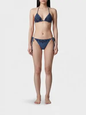 Zimmermann Triangle Bikini With Embroidered Details - Blue