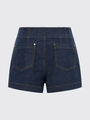 Zimmermann High-waisted Slim Fit Cotton Denim Shorts