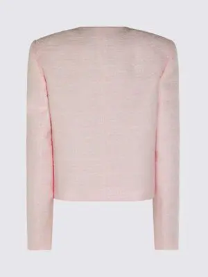 Valentino Garavani Cropped Slim Fit Tweed Blazer