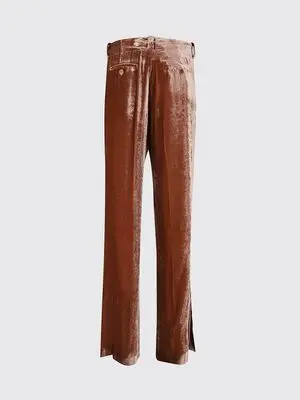 La DoubleJ High-waisted Velvet Skinny Trousers - Brown