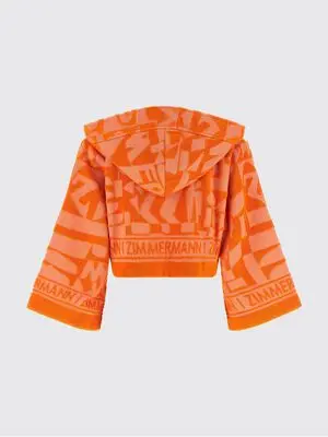 Zimmermann Solstice Long-sleeved Cropped Cotton Hooded Top