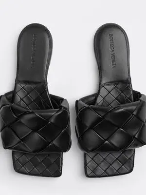 Bottega Veneta Lido Woven Nappa Leather Mule Sandals