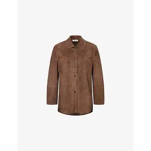 Max Mara Relaxed-fit Collared Suede Jacket
