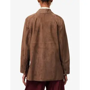 Max Mara Relaxed-fit Collared Suede Jacket
