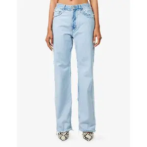 Acne Studios Frayed Wide-leg Denim Jeans