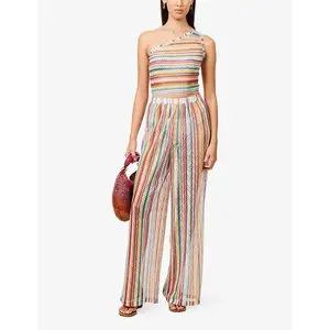 Missoni Wide-leg Zig-zag Knit Trousers - Multi