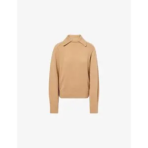 Khaite Jackson Collared Wool And Cashmere-blend Jumper