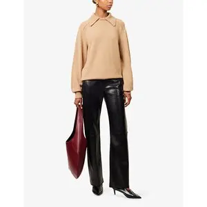 Khaite Jackson Collared Wool And Cashmere-blend Jumper