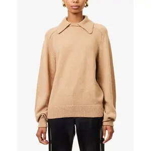 Khaite Jackson Collared Wool And Cashmere-blend Jumper