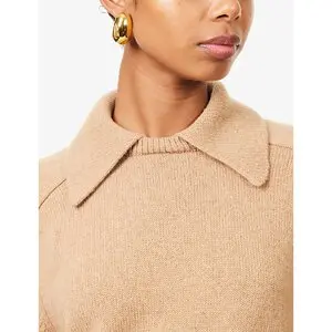 Khaite Jackson Collared Wool And Cashmere-blend Jumper