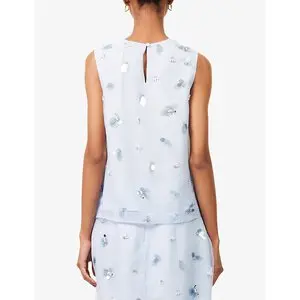 Simkhai Celia Sequin-embellished Organza Top