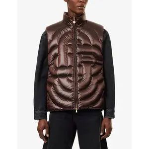 Casablanca Quilted Down Woven Puffer Gilet