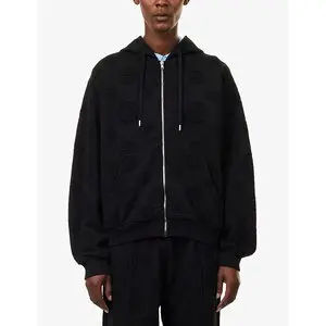 Casablanca Monogram Zip-up Cotton Hoodie