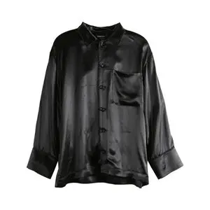 ANN DEMEULEMEESTER Coby Relaxed Lounge Shirt - Black