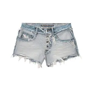 Alexander Wang Emboss Logo Inverted Mid Rise Short 'inverted Bleach