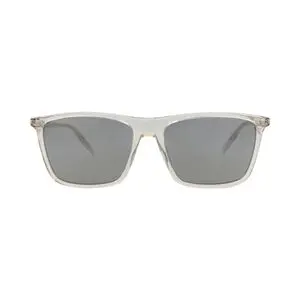 Saint Laurent Square-frame Recycled Acetate Sunglasses 'beige/silver - Tan