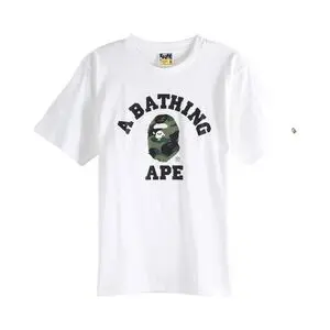 A BATHING APE 1st Camo College Tee - White