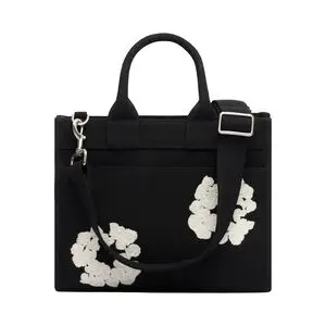 DENIM TEARS Cotton Wreath Canvas Tote Bag Small /white - Black
