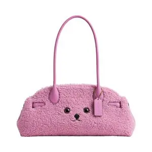 BRAIN DEAD X Coach Shearling Trim Character Carryall