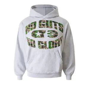 HELLSTAR No Guts No Glory" Graphic Hoodie - Grey