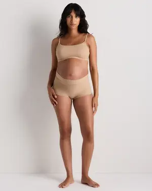 Quince Second Skin Nursing Scoop Bralette - Sand