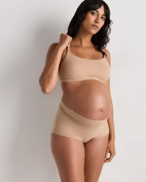Quince Second Skin Nursing Scoop Bralette - Sand