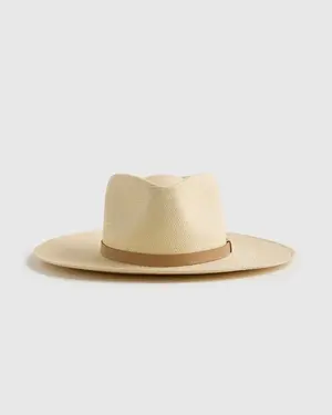 Quince Toquilla Straw Wide Brim Panama Hat - Natural