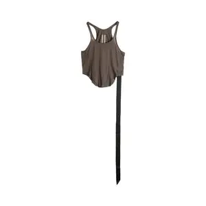 Rick Owens Basic Tank Cropped Top 'dark Dust