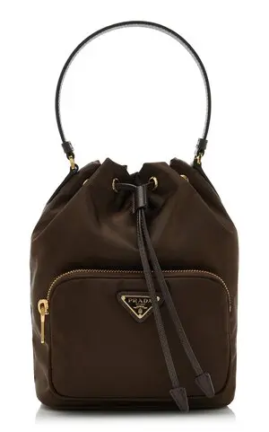 Prada Re-nylon Bucket Bag - Brown
